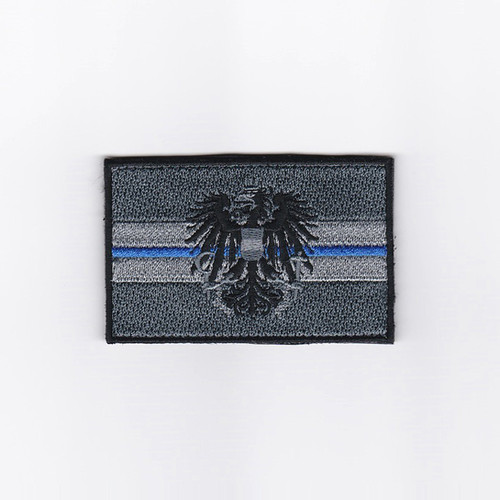Flagge Thin Blue Line AUT Textil Patch | Patch Support