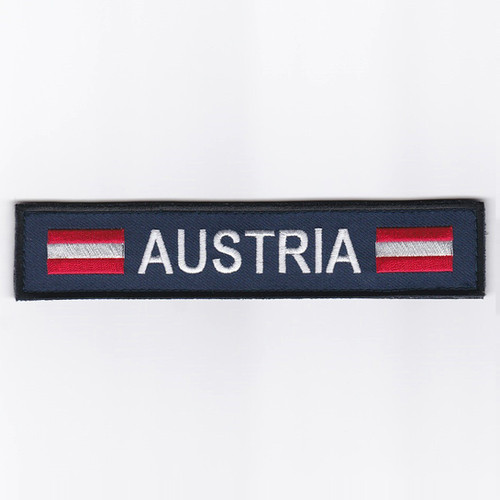 Austria Flagge Schriftzug Textil Patch | Patch Support