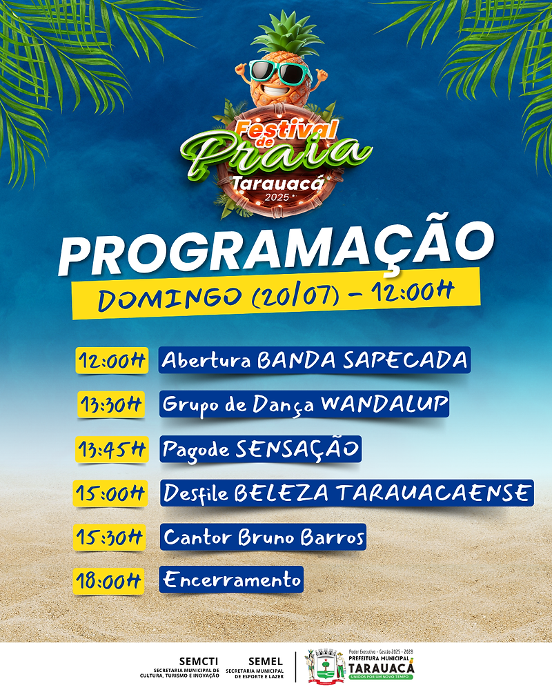 Prefeito Rodrigo Damasceno anuncia o Festival de Praia Tarauacá 2025