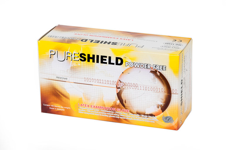 PureShield כפפת לטקס ללא אבקה