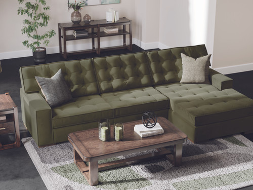 Caspian-Town Olive 2-PC Sectional | All American