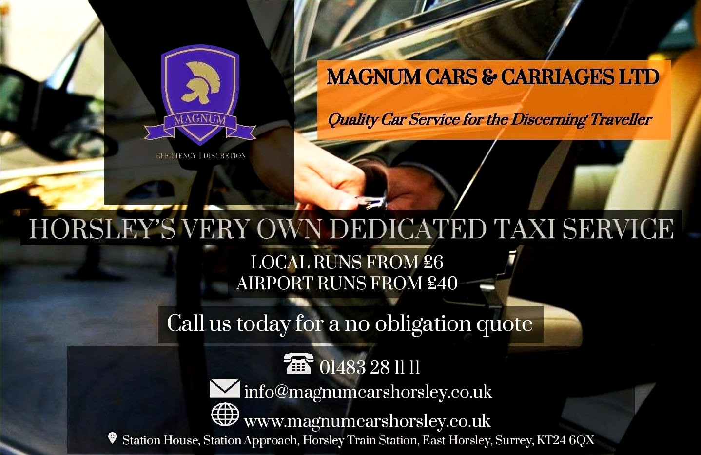 Magnum Cars Horsley | Taxi Service | Station Approach, East Horsley ...