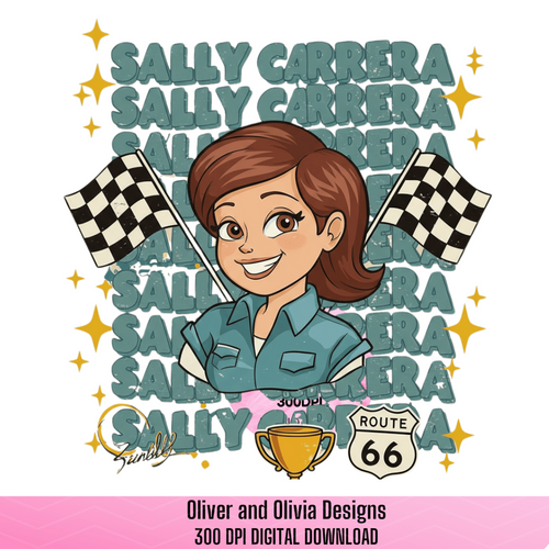 Sally Carrera Digital Design PNG | Cars Movie Route 66 Craft File ...