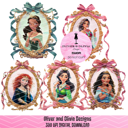 “Elegant Princess Gold Frame Digital Download | Royal Clipart ...