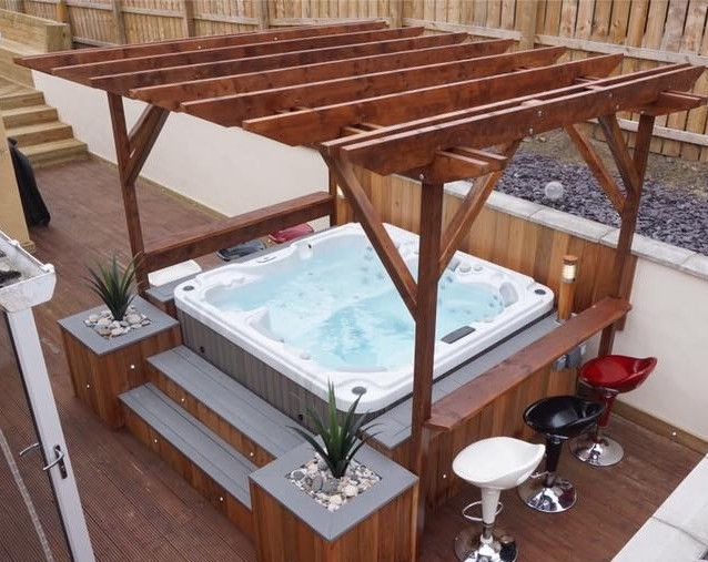 Our Award winning Fiji 6 seater spa with cedar surround , staps ...