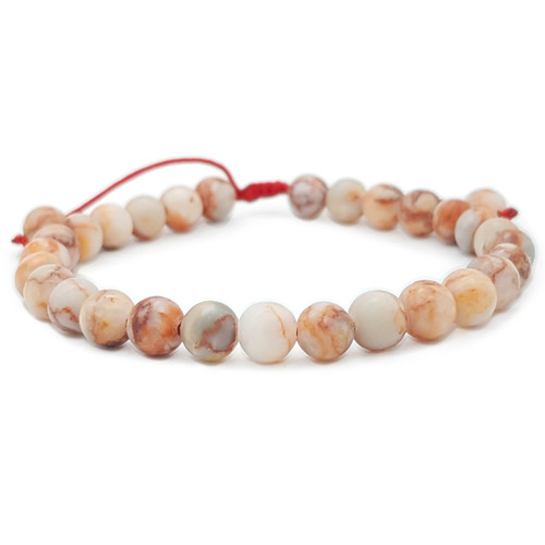 Pulsera Jaspe Telaraña Roja 100% Natural | Calma, Firmeza y Elevar ...