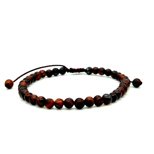 Pulsera Ojo de Tigre Rojo 100% Natural | Empoderamiento, protección ...