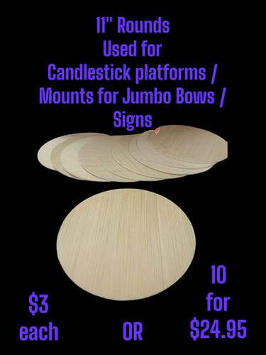 11" Wood Round | MadeByMonroeDesigns