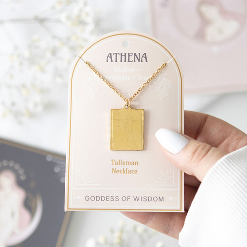 Athena Goddess Gold Talisman Necklace | The Elder Tree