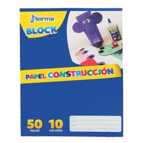 BLOCK PAPEL CONSTRUCCION 50 HOJAS | Papeleria Olivo