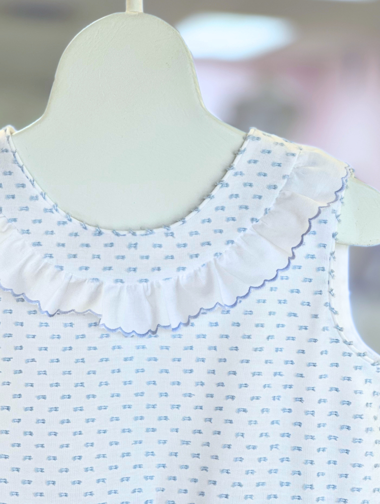 Dotted Swiss Julia with Embroidered Edging