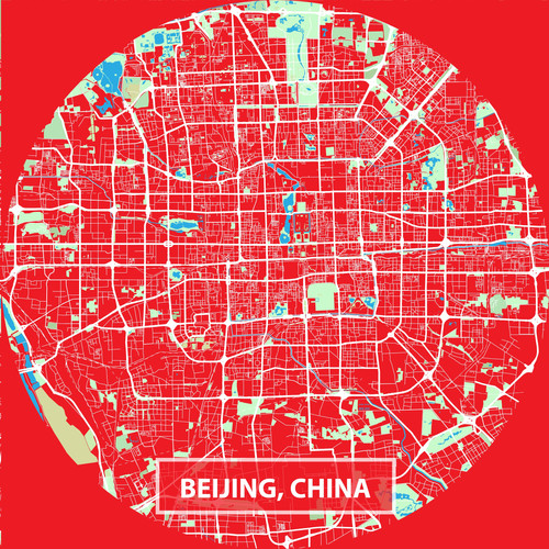 Digital Map of Greater Beijing | Custom Beijing