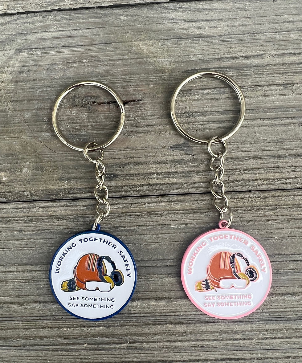 10- Working Together Safely Mini-Keychain | JWSTUFFORG