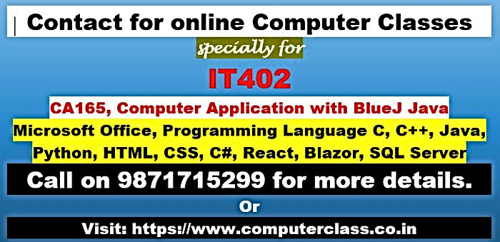 IT402 | IT402 Information Technology it402 Sample Question paper