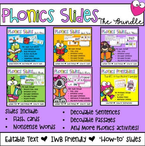 Editable Phonics PowerPoint Slides - The Bundle! | Mrs Chalmers' Cherub