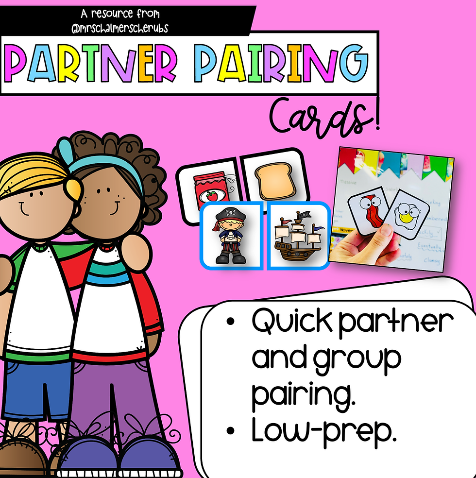 Partner Pairing Cards | Mrs Chalmers' Cherub
