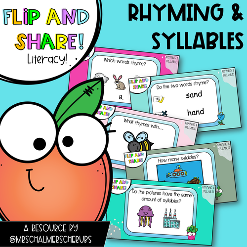 Flip and Share: Rhyming & Syllables! PowerPoint Slides | Editable ...