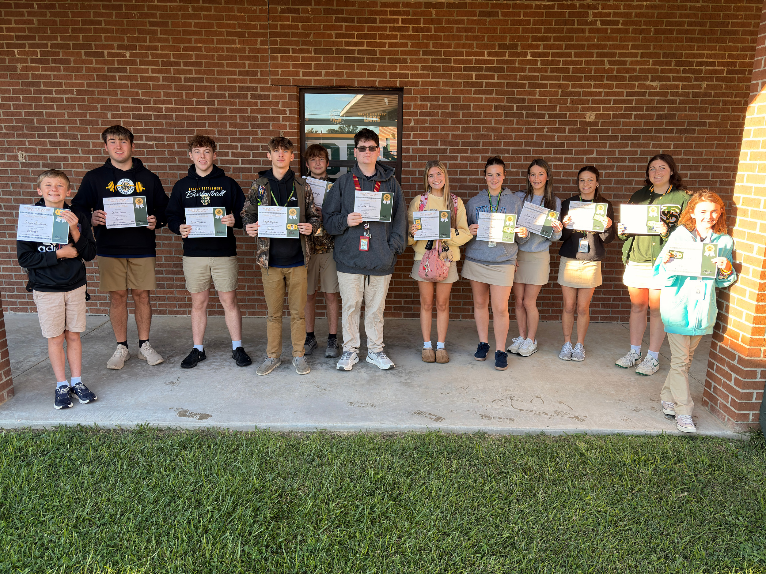 October 2025 Students of the Month!
