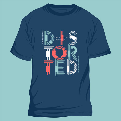 distorted typography printed t shirts | 99tshirt.in