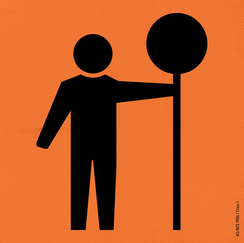 Symbolic Lollipop Man Traffic Controller Sign 600X600Mm Class 1 ...