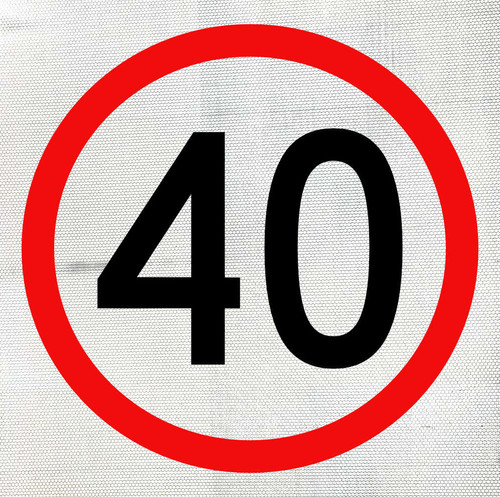 40 Speed Limit Sign 600X600Mm Class 1 Reflective Sign ...