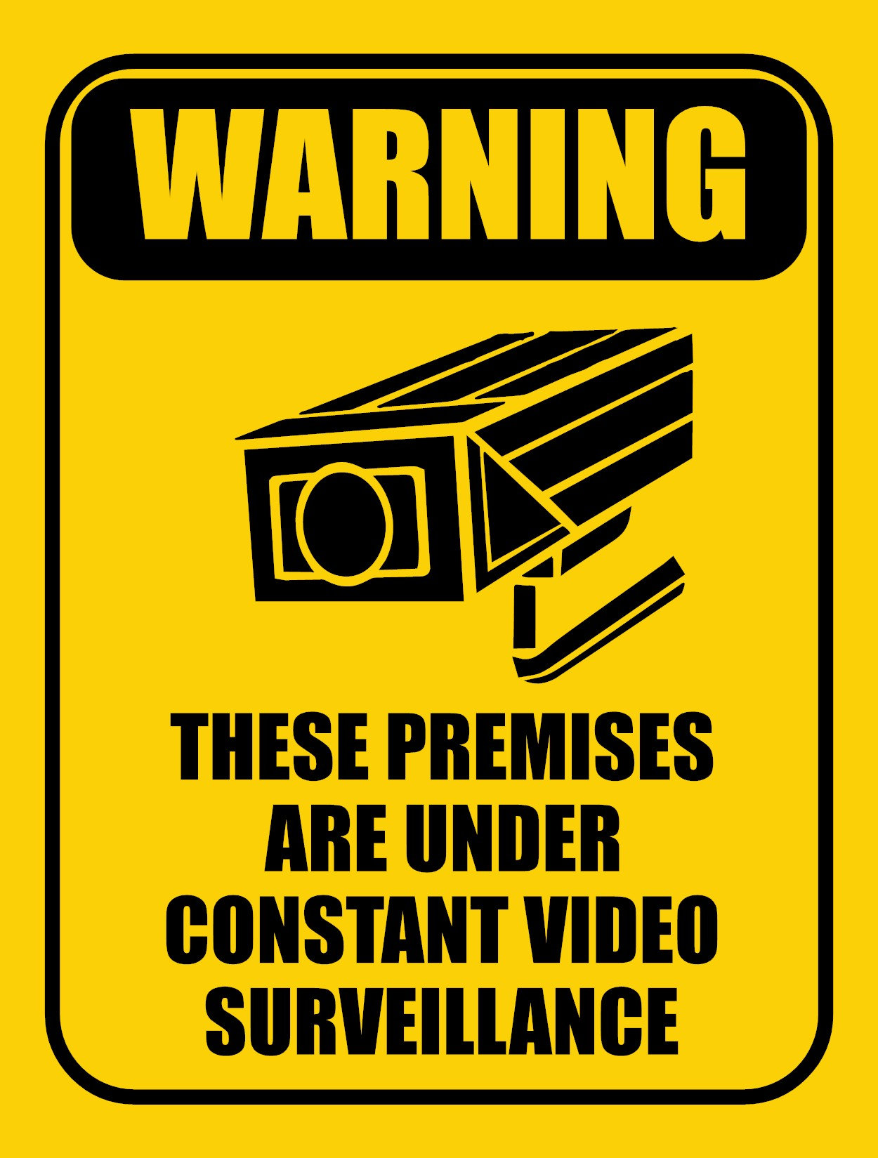 Warning Video Surveillance CCTV Metal Sign 450x600 | affordablesignscomau