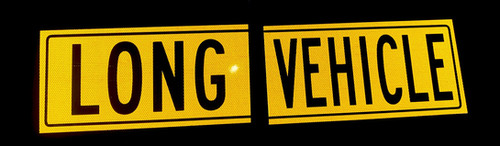Long Vehicle Sign - Split Reflective Sign | affordablesignscomau