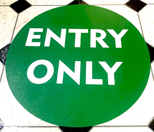 Entry Only Floor Sticker - Anti Slip Decal | affordablesignscomau