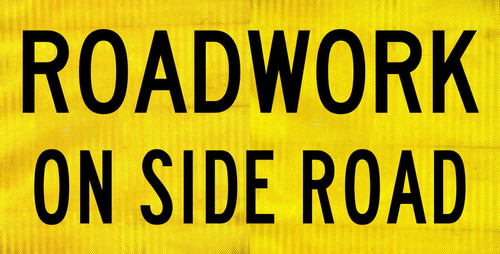 Roadwork On Side Road Sign 1200X600Mm Class 1 Reflective Sign ...