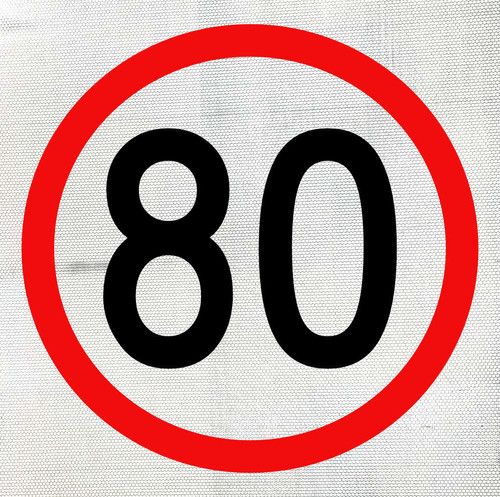 80 Speed Limit Sign 600X600Mm Class 1 Reflective Sign ...