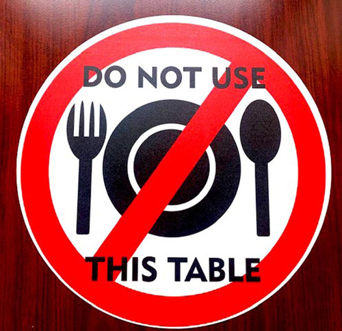 Do Not Use This Table Sticker, Social Distance Decal | affordablesignscomau