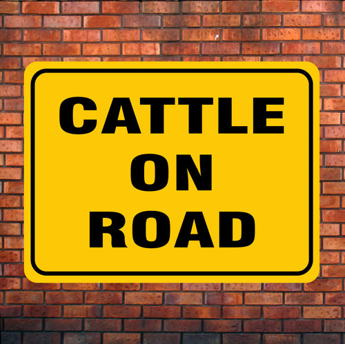 Cattle On Road Sign | affordablesignscomau