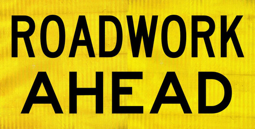Roadwork Ahead Sign 1200X600Mm Class 1 Reflective Sign ...