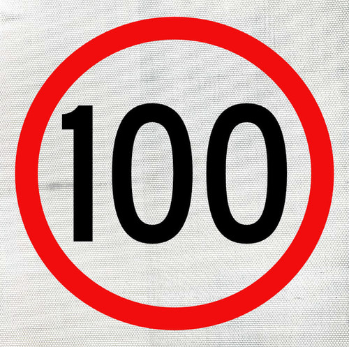 100 Speed Limit Sign 600X600Mm Class 1 Reflective Sign ...