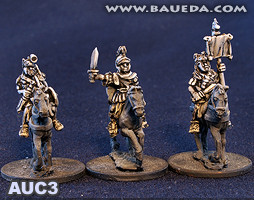 15mm Roman mounted command (Tribune, Cornicen, Vexillarius) | model ...