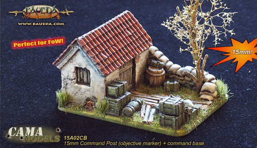 15mm Front Line Command post + small base 15A02CB | model-army.com
