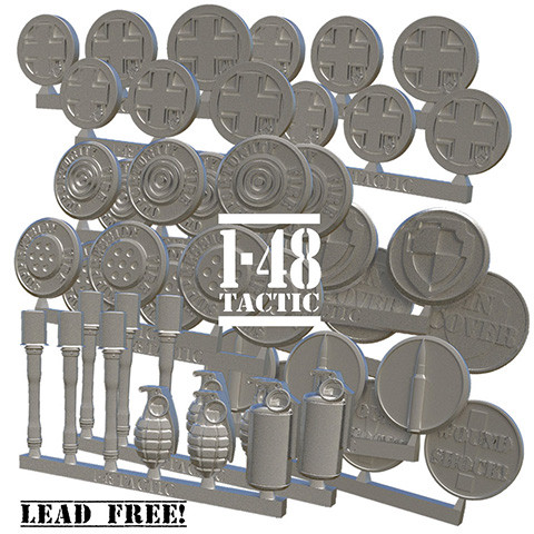 One full set of 48 HEAVY METAL tokens (jewellery grade lead free alloy ...