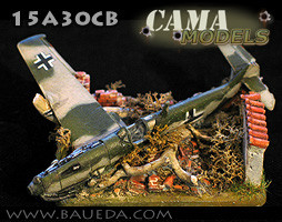 15mm - Downed BF109e Objective Marker/Scenery 15A30CB | model-army.com