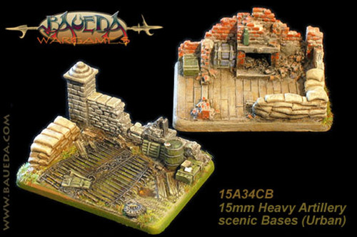 2 different Heavy Artillery scenic bases (urban) 15A34CB | model-army.com