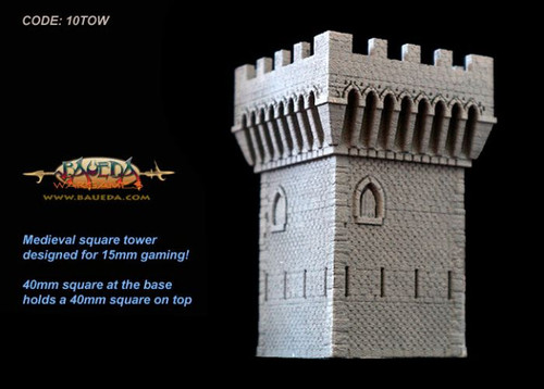 15mm Medieval Tower 40mm x 40mm Base 10TOW | model-army.com