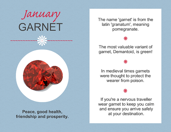 What is the meaning of garnet birthstone store