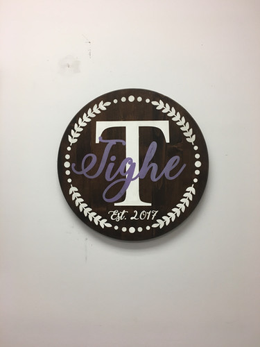 Circle Family Sign w/ Leaves | mysite