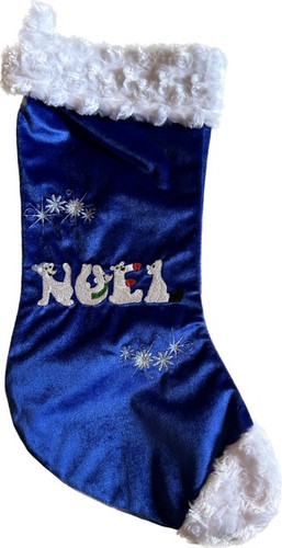 Christmas Stocking - Blue Noel | Sew Colorful