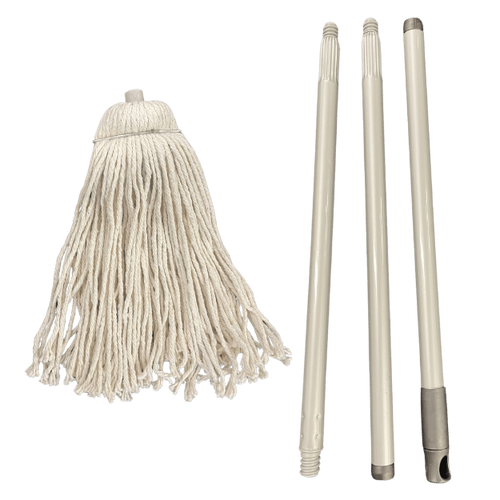 Cotton Mop Head with Three Piece Handle | JW Manufacturing