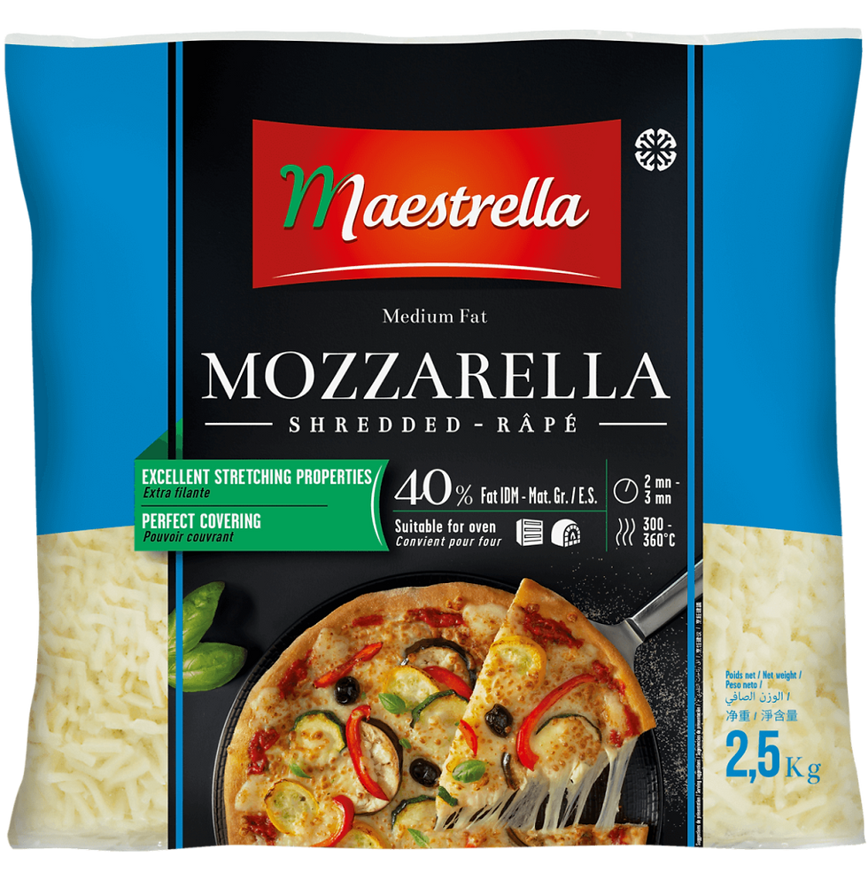 MAESTRELLA SHREDDED MOZZARELLA CHEESE 2.5KG | HNJ FOOD SUPPLY