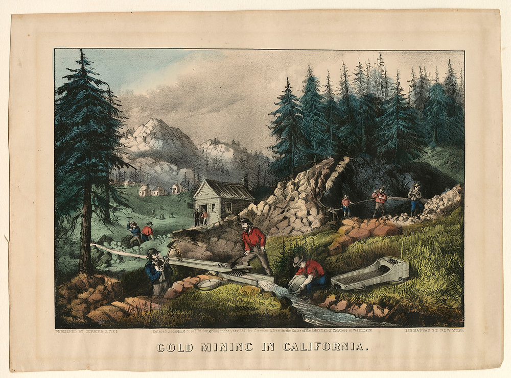 california gold rush coloring pages