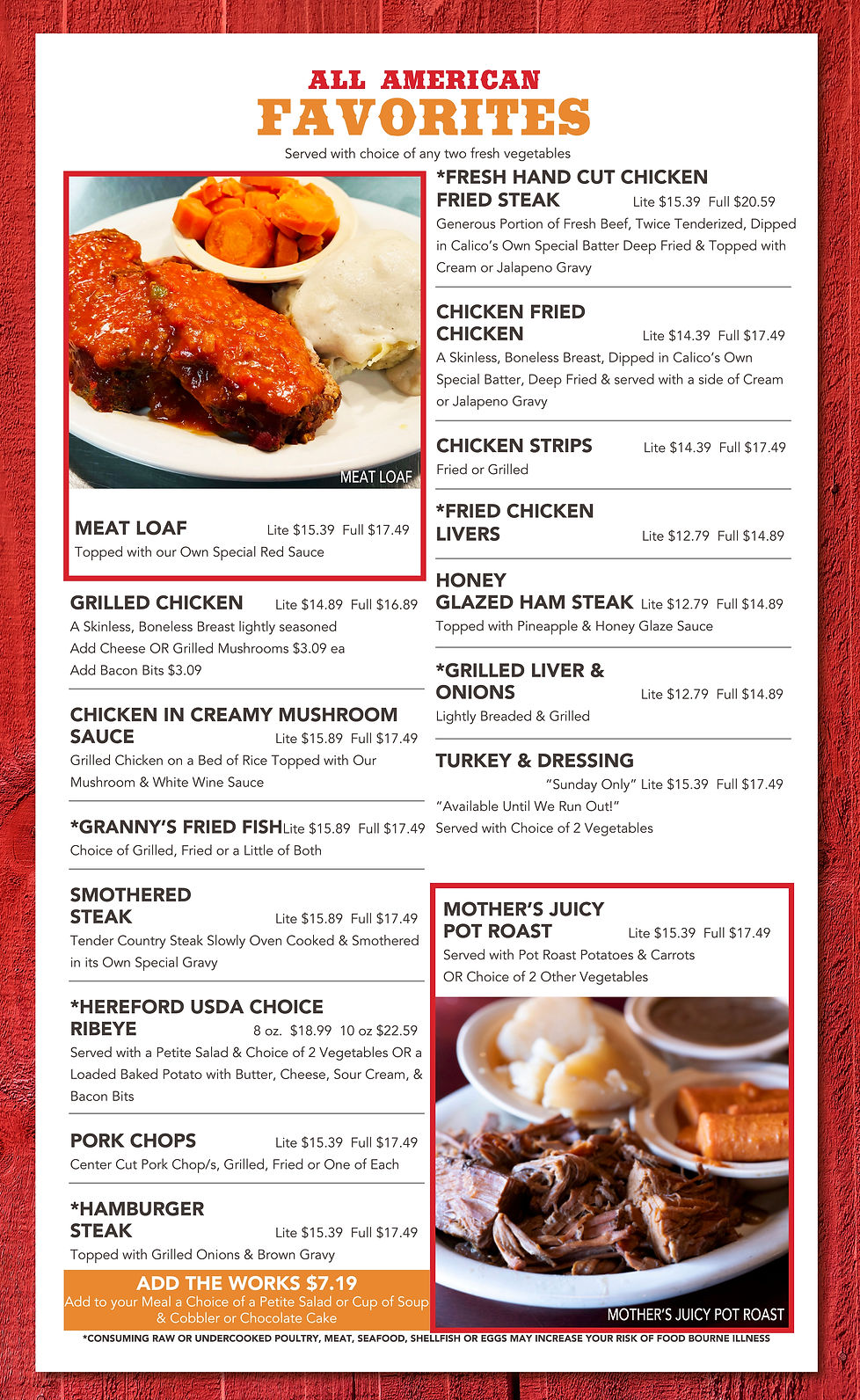 MENU | Calico County Restaurant