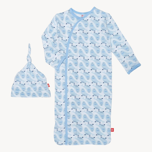 Magnetic Me Blue Signed Sealed Delivered Cozy keeper gown + hat ...