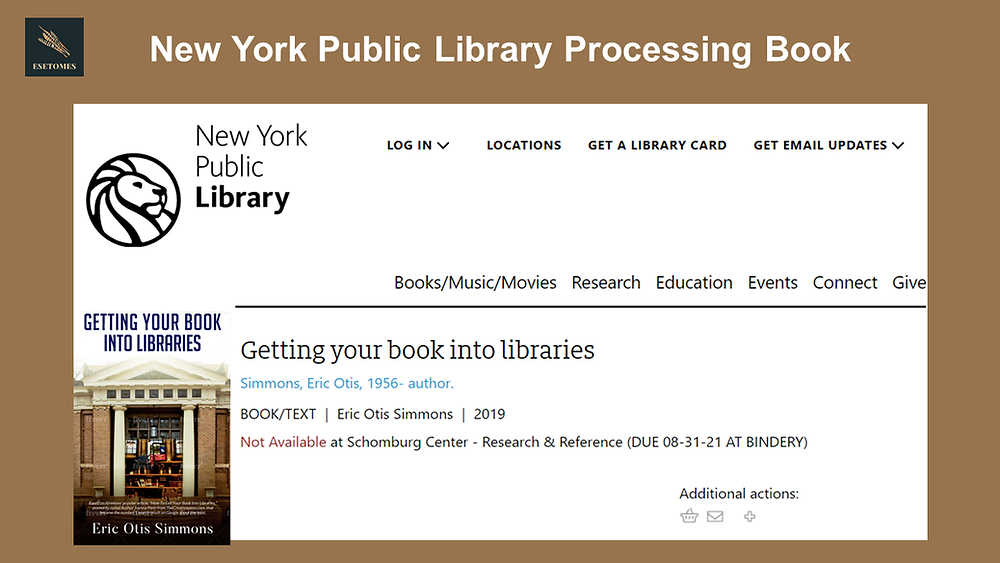 “Getting Your Book Into Libraries”