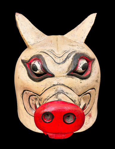 Topeng full head mask - Pig or Babi | Cayuco eGallery